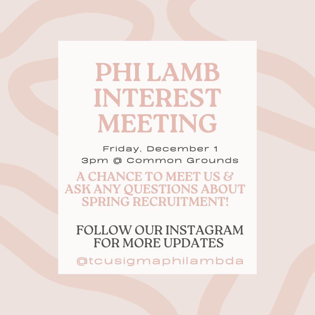 What2Do@TCU | Sigma Phi Lambda Spring Recruitment – Plant Your Purpose