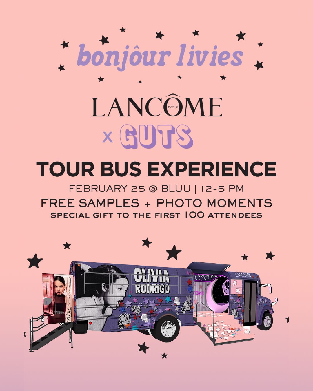 What2Do@TCU | GUTS x Lancôme Bus Experience Presented by Her Campus at TCU