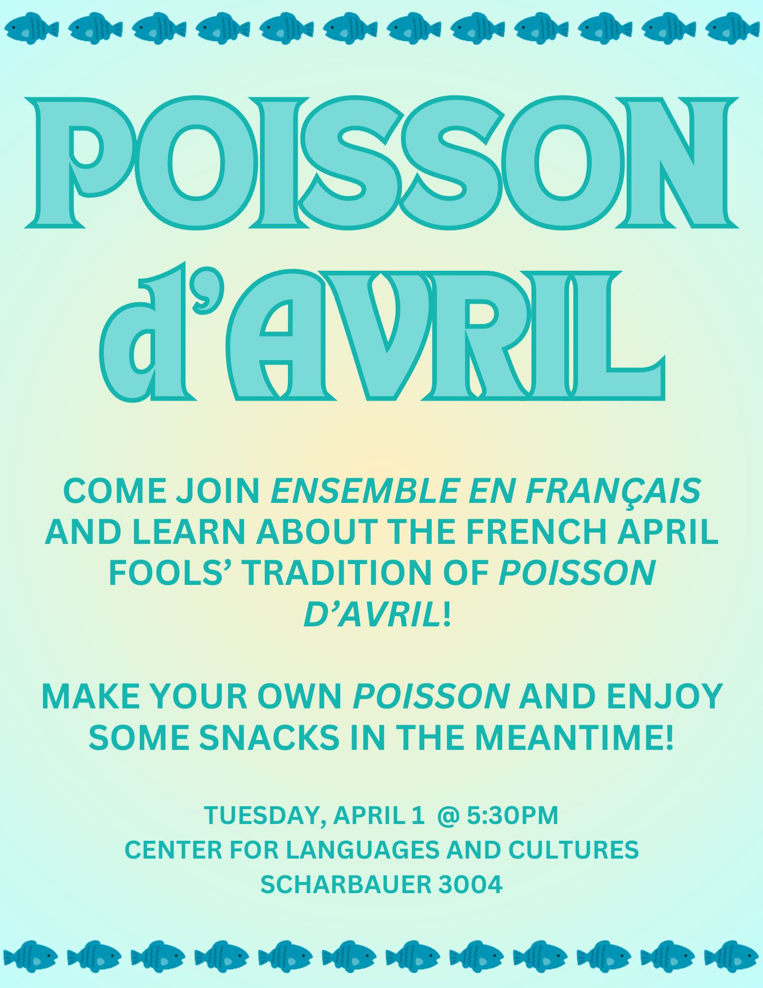 What2Do@TCU | Poisson d’Avril
