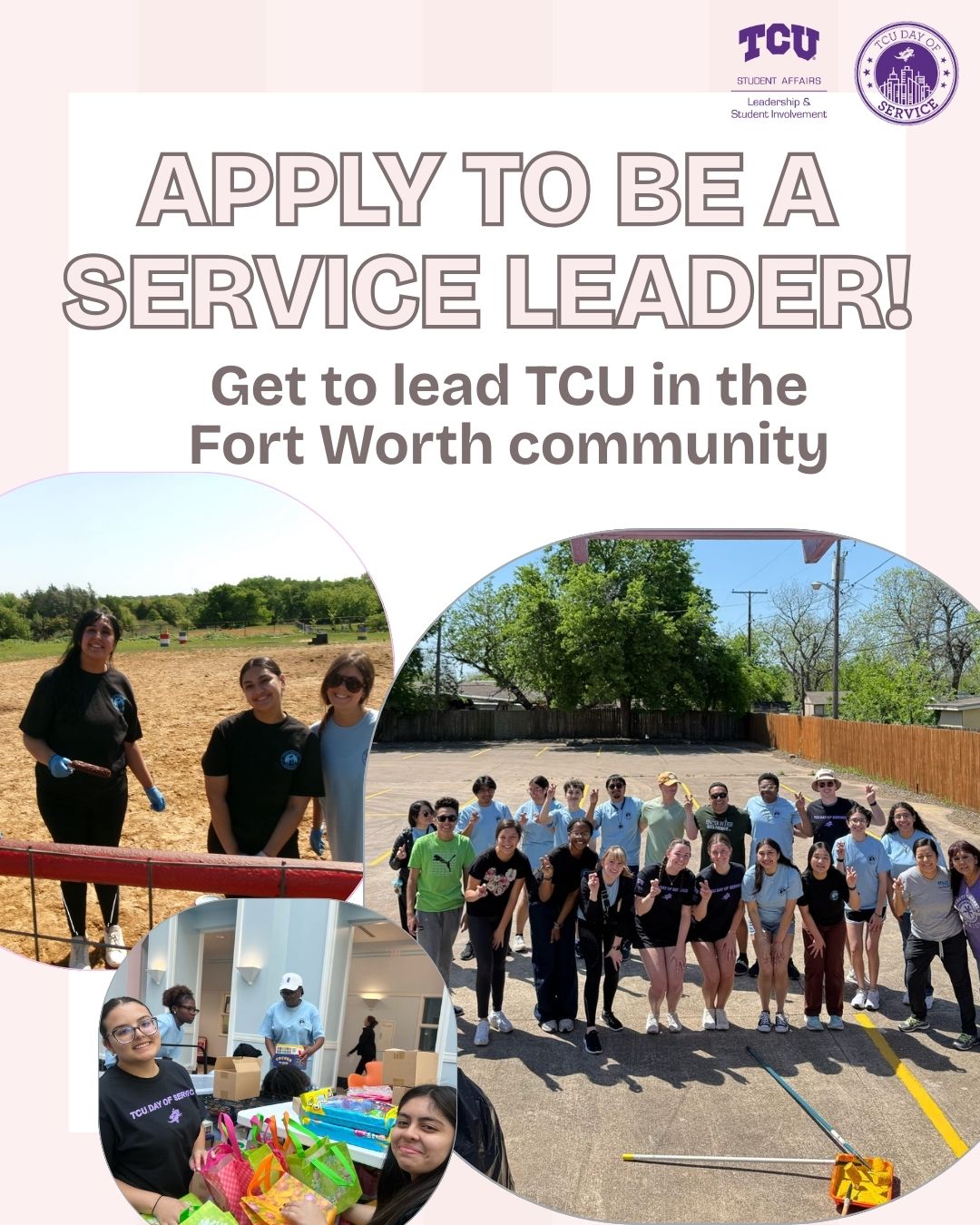 What2Do@TCU | Apply to be a Service Leader!